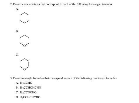 solved draw lewis structures that correspond to ﻿each of