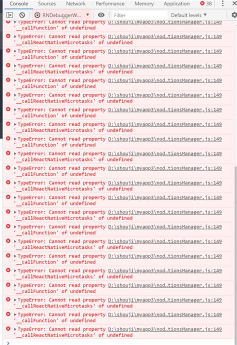 初始化 React Native 模板后，运行白页typeerror Undefined Is Not An Object Evaluating This