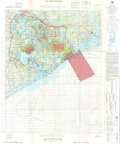 Camp Lejeune Special Map Approaches To New River Curtis Wright Maps