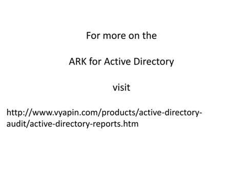 Active Directory Auditing And Reporting Tool Ppt