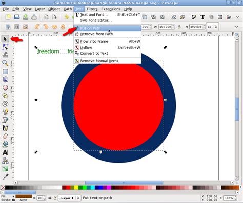 How To Use Inkscape Put On Path Text Tatacowboy
