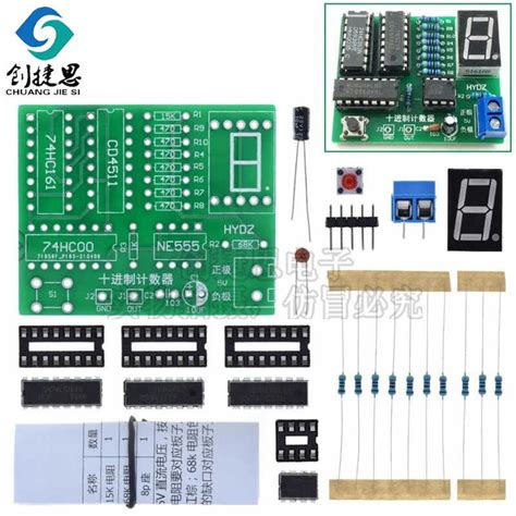 Decimal Counter Kit Production Simple Timing Electronic Diy Loose Parts Soldering Practice