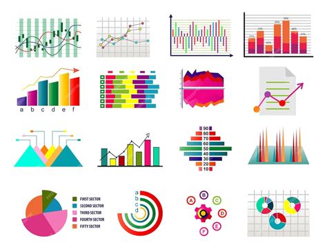 Premium Vector Statistic Diagram Chart Colorful Diagram Chart Graph