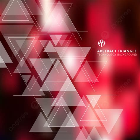 Abstract Blurred Red Background With Triangles Pattern Element Technology Concept Techno