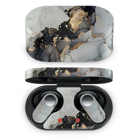 Enhance Your Oneplus Nord Buds With Black Grey Shaded Marble Earbud