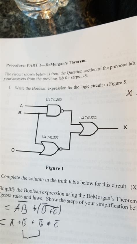 ure part1 demorgan s theorem circuit shown below is