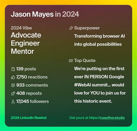 Jason Mayes On Linkedin Webai Webai Webml Javascript Linkedinrewind 2024wrapped
