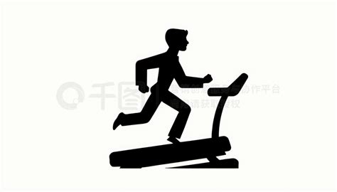 2024年ai数字艺术 全民健身日一个人在跑步机上跑步黑色剪影 Ai平面元素免费下载png格式4032像素编号70861223 千图网