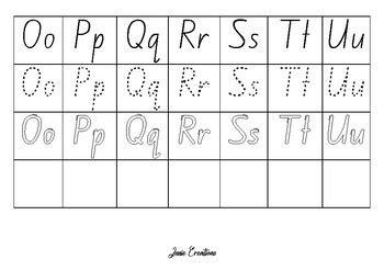 NSW Alphabet Foundation Font Tracing And Writing By Jessie Creations