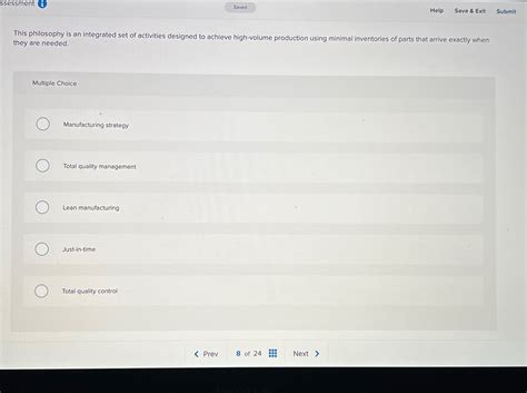 Solved Ssessment I Helpsave And Exitsubmitthis Philosophy Is