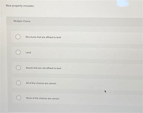 solved real property includes multiple choicestructures that