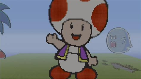 Toad Minecraft Pixel Art Speed Build Super Mario Bros Mc Pixel Art