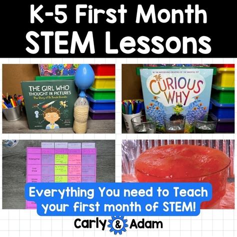 First Month Of Stem Lesson Plans — Carly And Adam