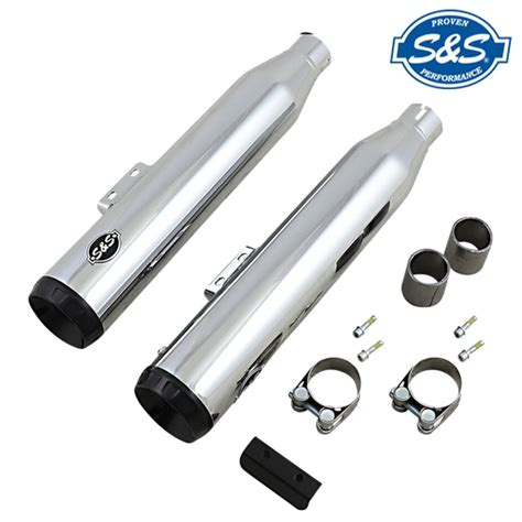 에스앤에스 할리데이비슨 소프테일 그랜드 내셔널 슬립온 머플러 크롬 아지트모터사이클