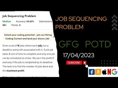Job Sequencing Problem Leetcode Gfg CodeThurst YouTube