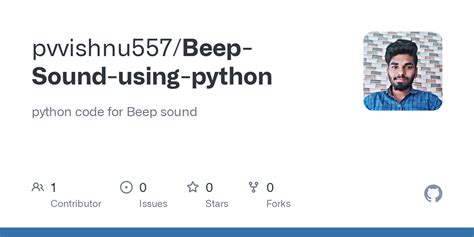 github pvvishnu557 beep sound using python python code for beep sound
