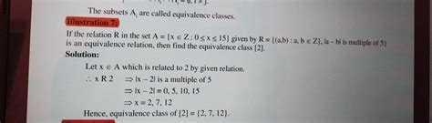 The Subsets Ai Are Called Equivalence Classesillustration 7if The Re