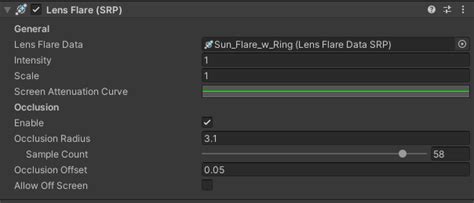 Lens Flaresrp Hdrp Onoff With Script Unity Engine Unity Discussions
