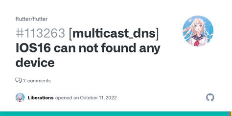 Multicastdns Ios16 Can Not Found Any Device · Issue 113263 · Flutterflutter · Github