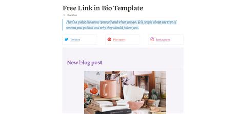 Link In Bio Notion Template