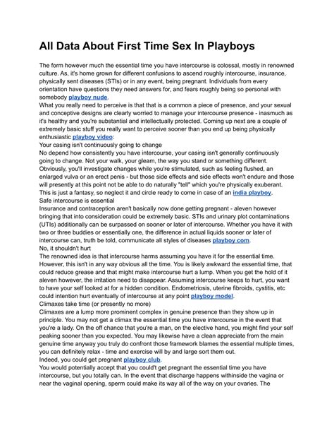 PPT All Data About First Time Sex In Playbabes PowerPoint Presentation ID