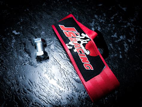 Js Racing Vibrant Red Tow Strap Mitchs Garage
