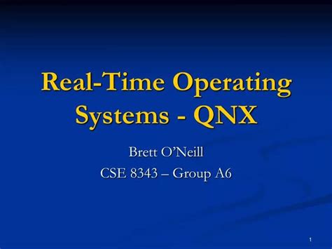Ppt Real Time Operating Systems Qnx Powerpoint Presentation Free