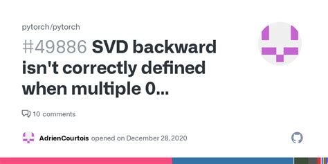 Svd Backward Isnt Correctly Defined When Multiple 0 Eigenvalues