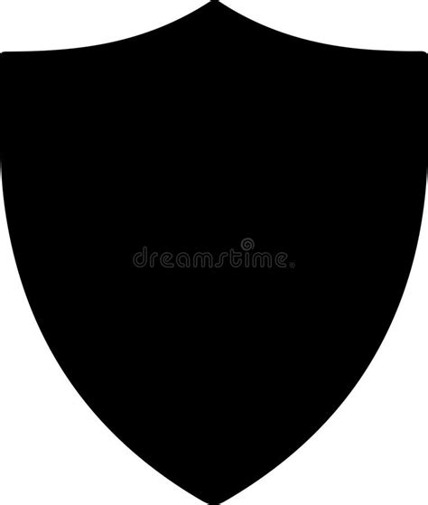 Shield Icon Shield Icon Vector Illustration Shield Silhouette Stock