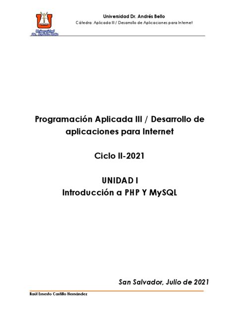 Demostración De Instalación De Xampp Y Creación De Base De Datos Pdf Servidor Apache Php