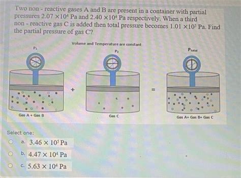 Solved Two Non Reactive Gases A And B Are Present In A