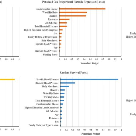 Features Ranked According To Their Importance By The Different Model