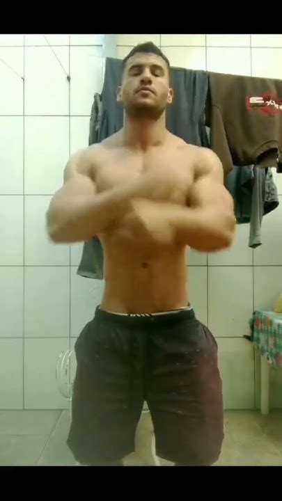 Hot Muscle Hunk Bathroom Flexing Youtube