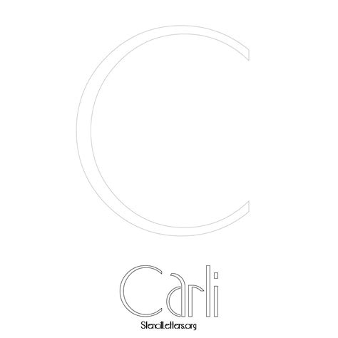 Carli Free Printable Name Stencils With 6 Unique Typography Styles And