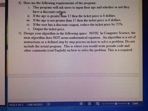 Solved Here Are The Following Requirements Of The Program Chegg