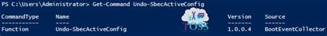 undo sbecactiveconfig powershell cmdlet toss