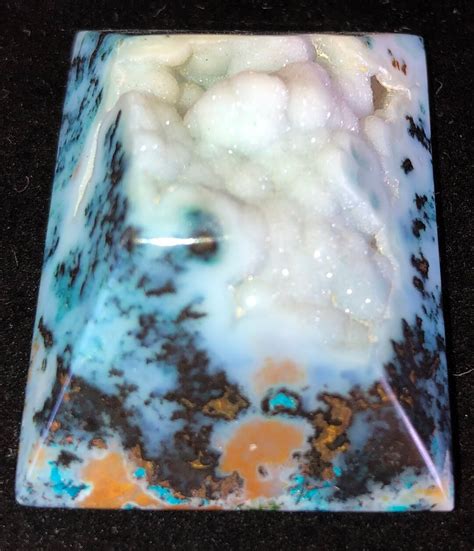 Native Dendrite Copper In Rare Druzy Botryoidal Gem Silicachrysocolla