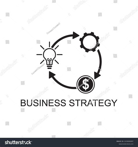 Business Strategy Icon Business Plan Icon Stock Vector Royalty Free