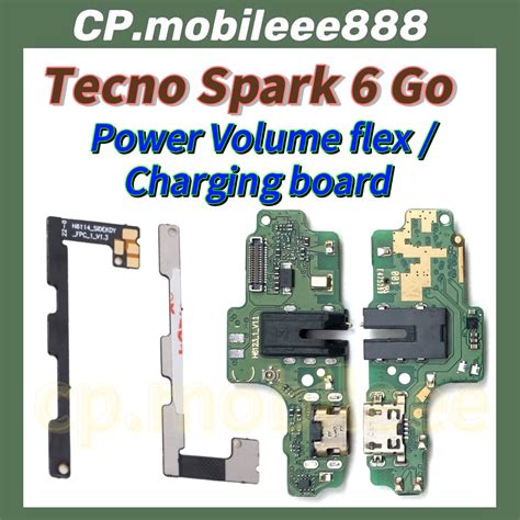 Tecno Spark Go Power Volume Flex Button Switch USB Charging Port Board For Repair Replacement