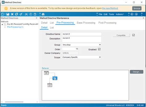 Kinetic Method Directive Screen Is Not Trustowrthy Kinetic Erp