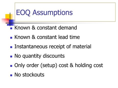 PPT EOQ Model Economic Order Quantity PowerPoint Presentation Free Download ID