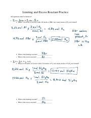 31 Limiting And Excess Reactant Practice Key Pdf Limiting And Excess Reactant Practice All