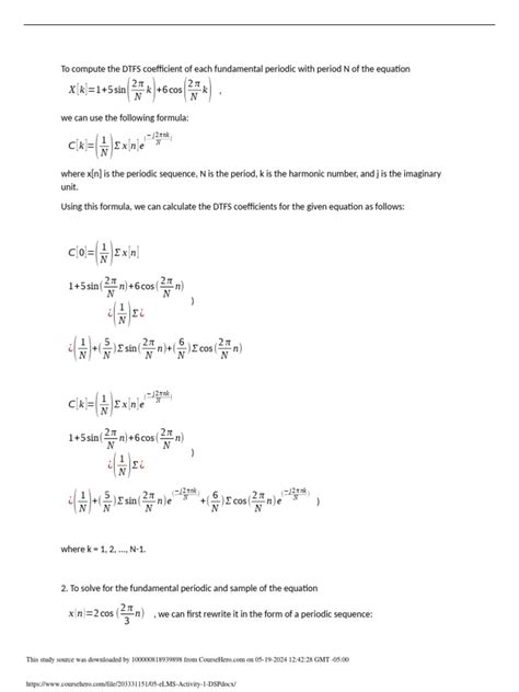 05 Elms Activity 1 Dsp Pdf Mathematical Concepts Applied Mathematics