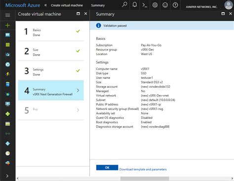 Deploy The VSRX Virtual Firewall Image From Azure Marketplace VSRX Juniper Networks