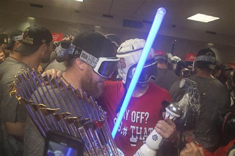 Trea Turner Celebrates Nationals World Series Title Using His Customary NC State Gear Backing