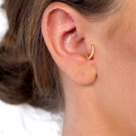 Gold Tragus Hoop Tragus Hoop Piercing 14k Gold Tragus Earring Tragus