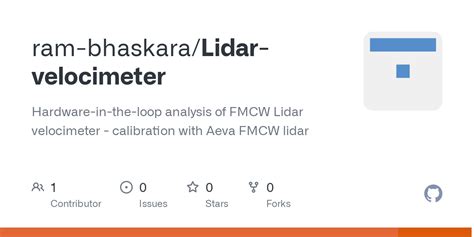 Lidar Velocimeter Intensity Main M At Main · Ram Bhaskara Lidar Velocimeter · Github