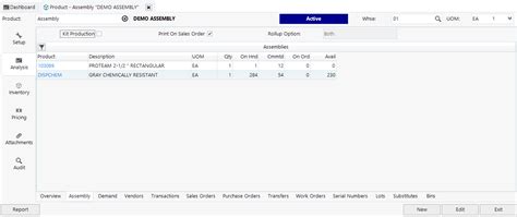 View Product Assembly Details