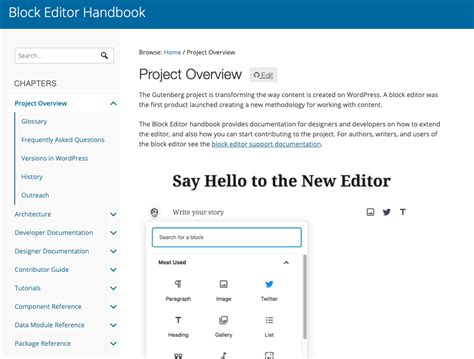 Documentation Improving The Intro Page Of The Block Editor Handbook