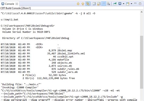 Ccs Pre Build Make Error E Code Composer Studio Forum Code Composer Studio Ti E E